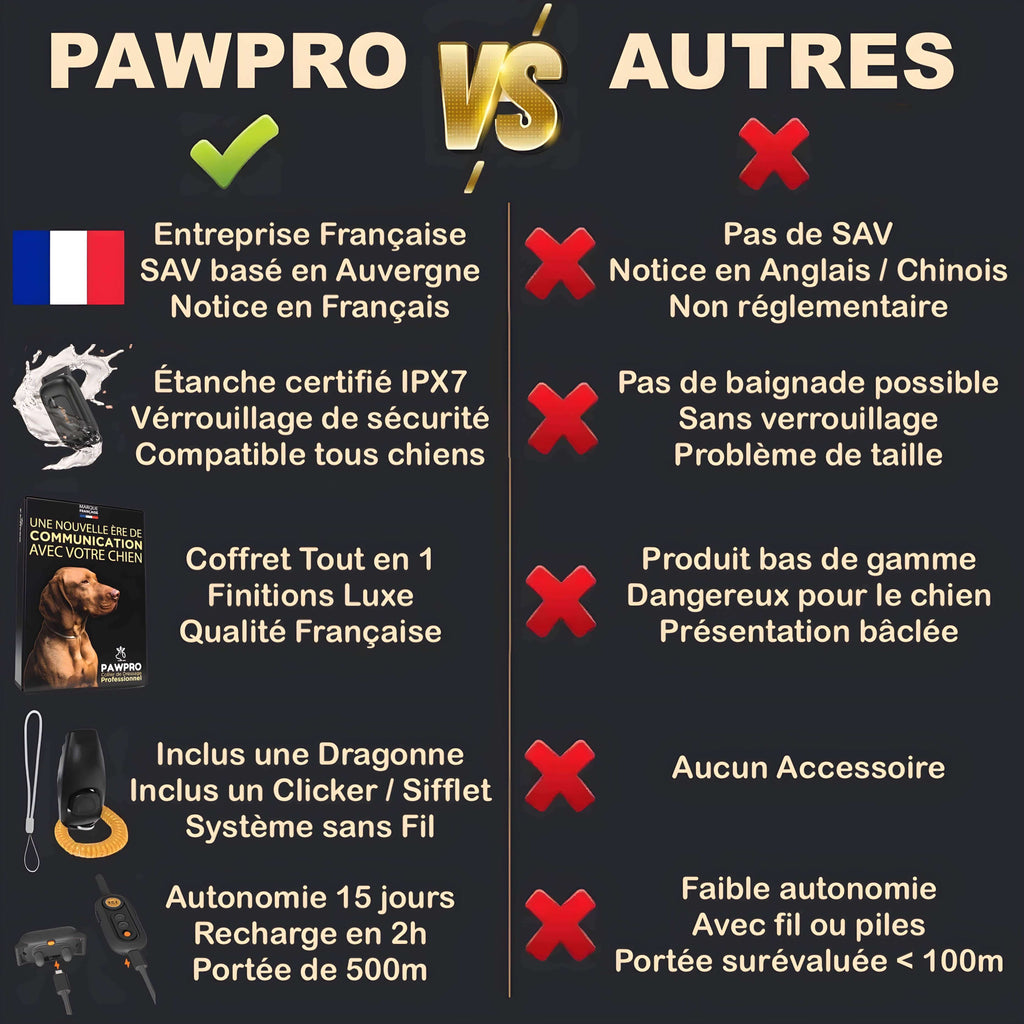 Collier de Dressage Modèle PP6-A | PAWPRO